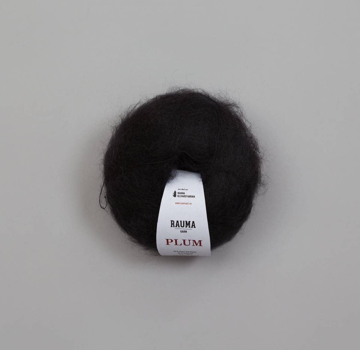 Rauma Plum 081 Sort mohair garn - SATURNIA GARN